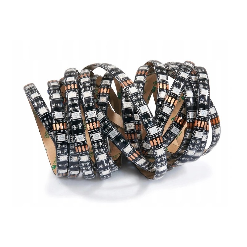 RGB LED juosta su pultu 2m, USB jungtis