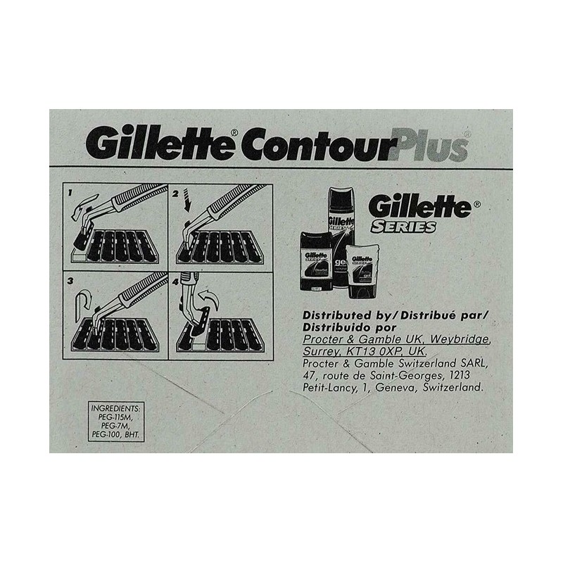 Gillette Contour Plus peiliukai 10 vnt. Rinkinys