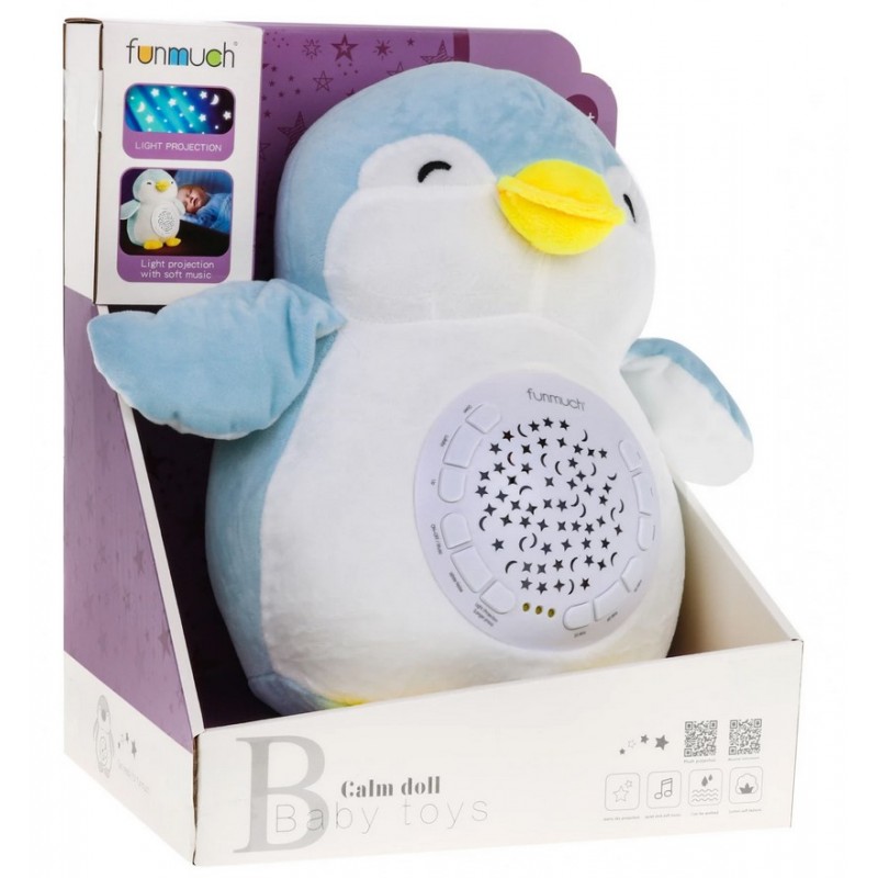 Grojantis ir šviečiantis migdukas Pingvinas / projektorius