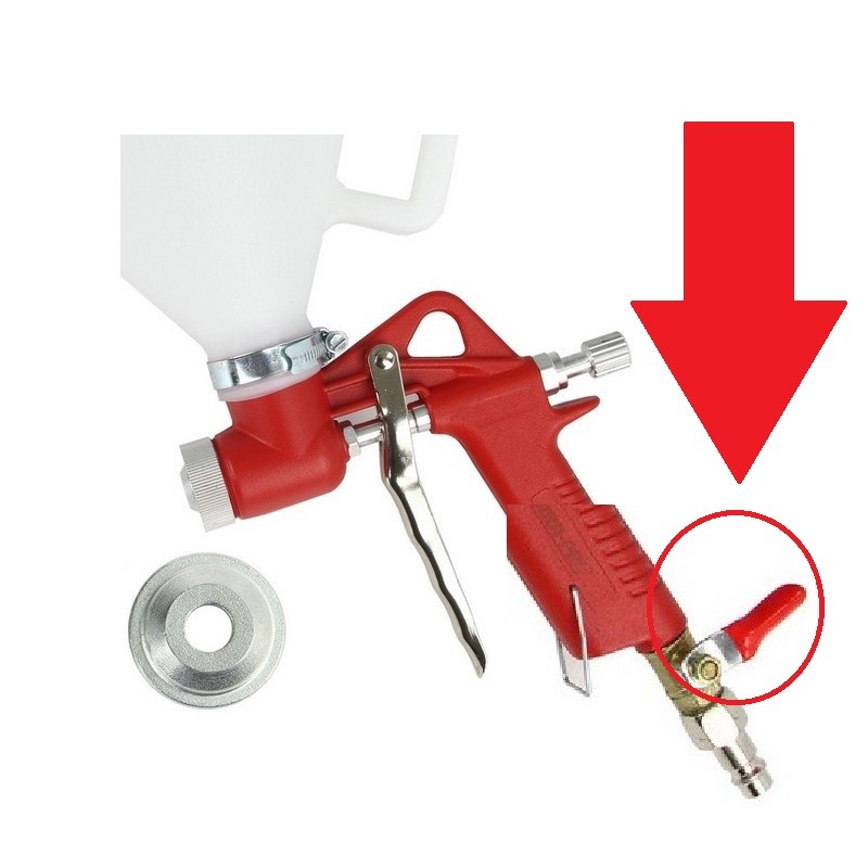 IŠPARDAVIMAS Pneumatinis tinko purkštuvas su plastikine talpykla 5L