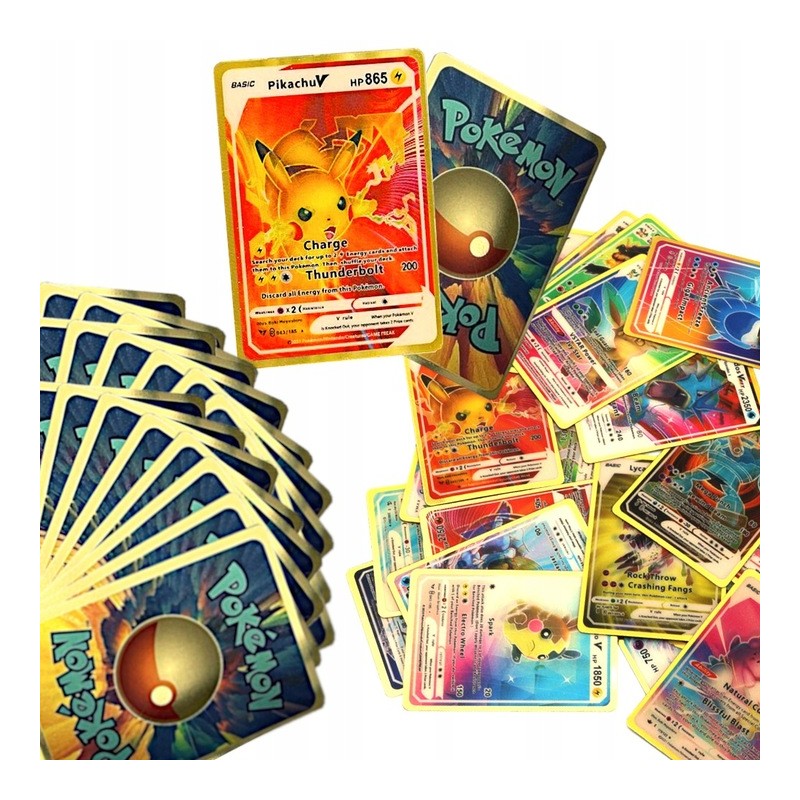 Pokemon kortos, 10vnt. TCG 3D Golden - Limited Edition