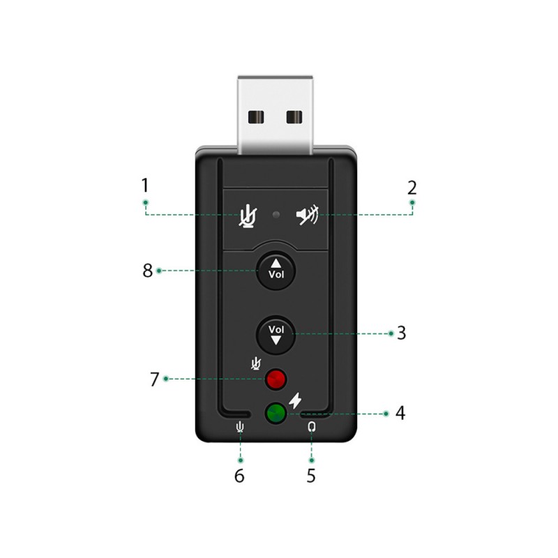 USB garso plokštė 7.1