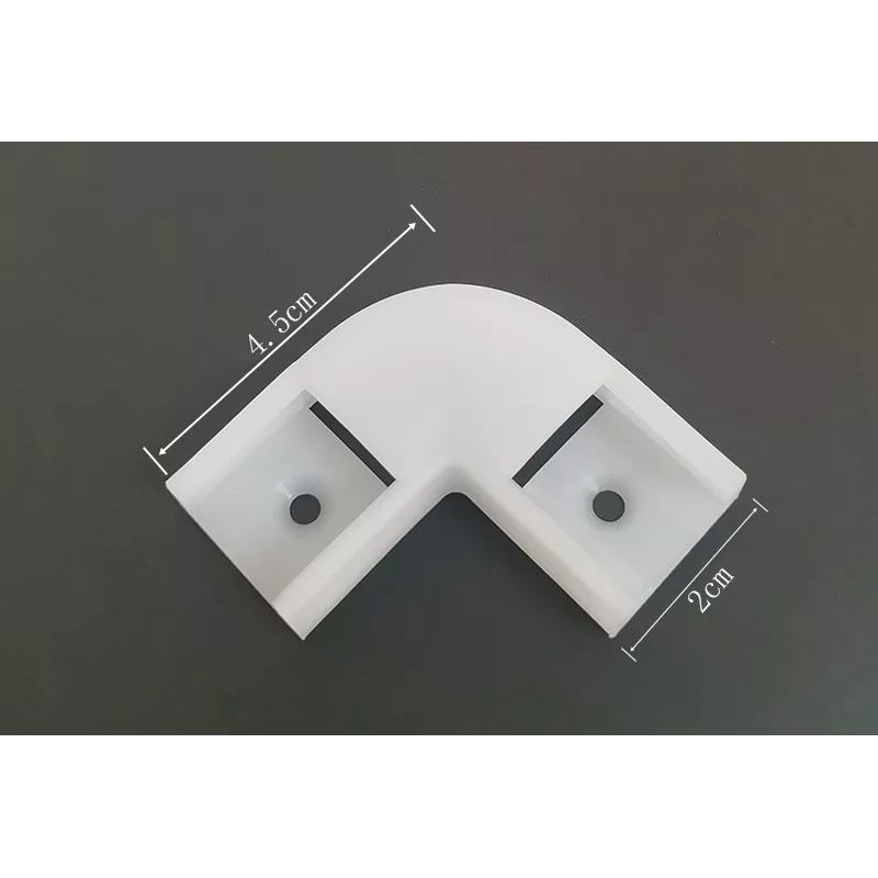 90° PC kampinė jungtis LED juostos U profiliui