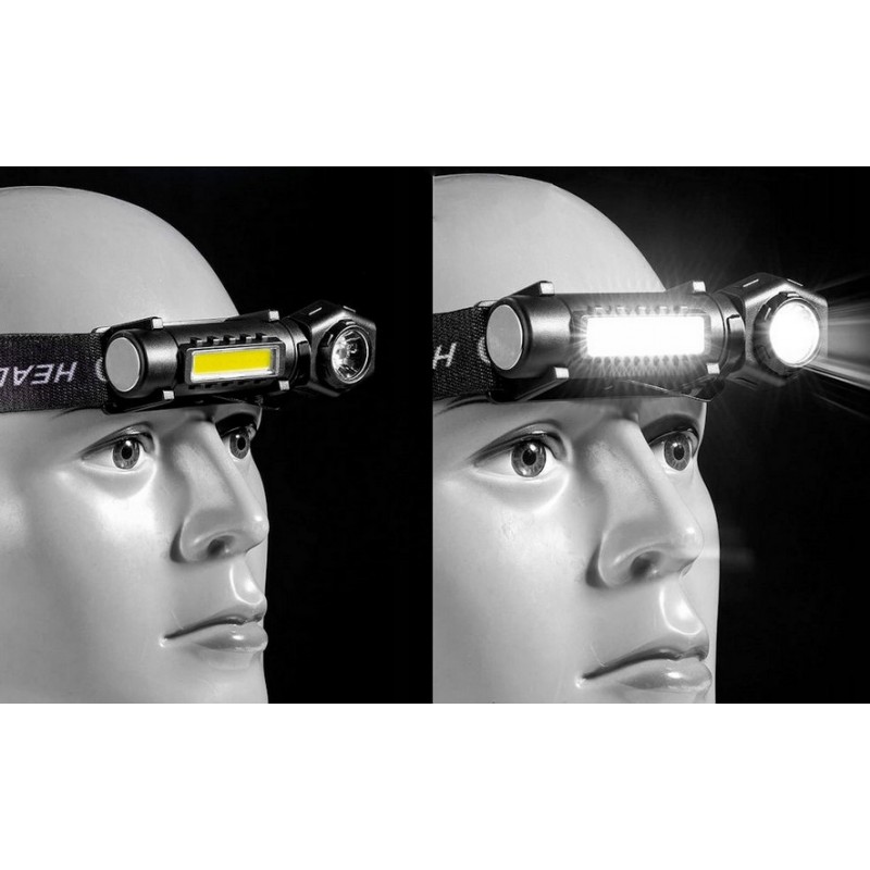 Priešinė lempa su XPE LED ir COB LED ir magnetu