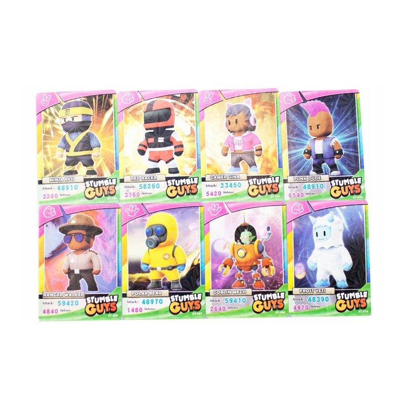 Stumble Guys kolekcinės kortos, 8vnt. - Trading Card Game