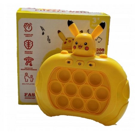Elektroninis edukacinis žaidimas Pop It Quick Push Game - pikachu