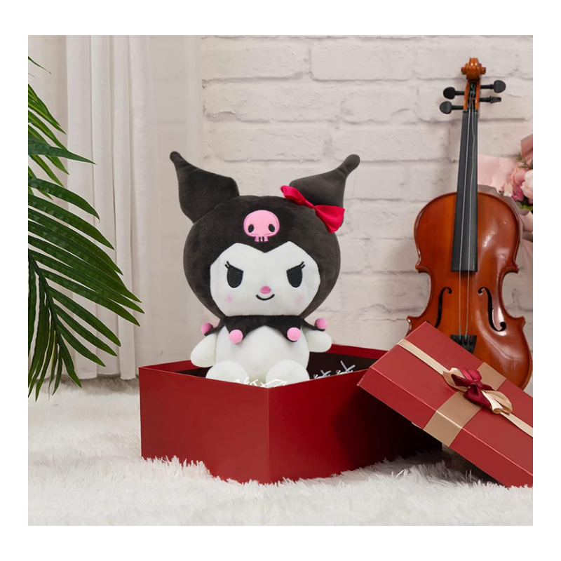 Pliušinė lėlė Kuromi - My Melody anime veikėja - balta, 20cm