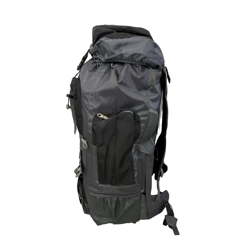 Itin talpi ir neperšlampama turistinė kuprinė 100L - pilka