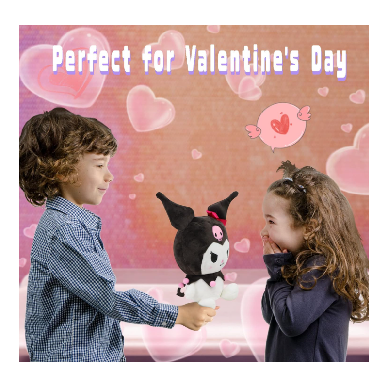 Pliušinė lėlė Kuromi - My Melody anime veikėja - balta, 20cm (nukainota)