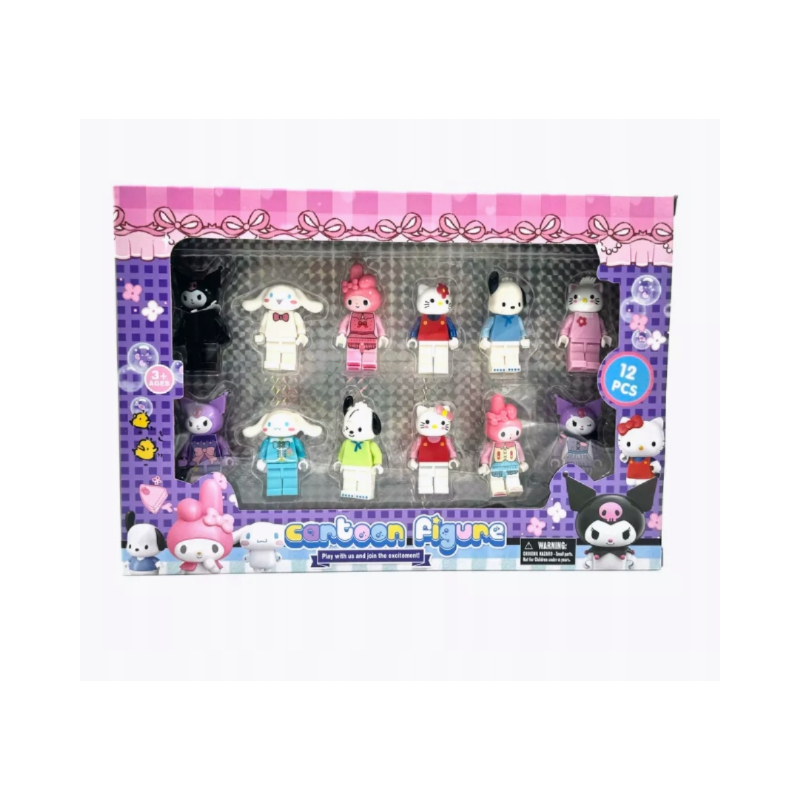 My Melody LEGO žmogeliukų rinkinys - 12 vnt. / Kuromi, Hello Kitty