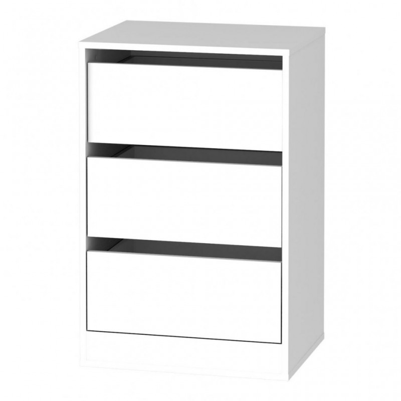 Balta komoda, spintelė su stalčiais - 40cm gylio - stalčių blokas