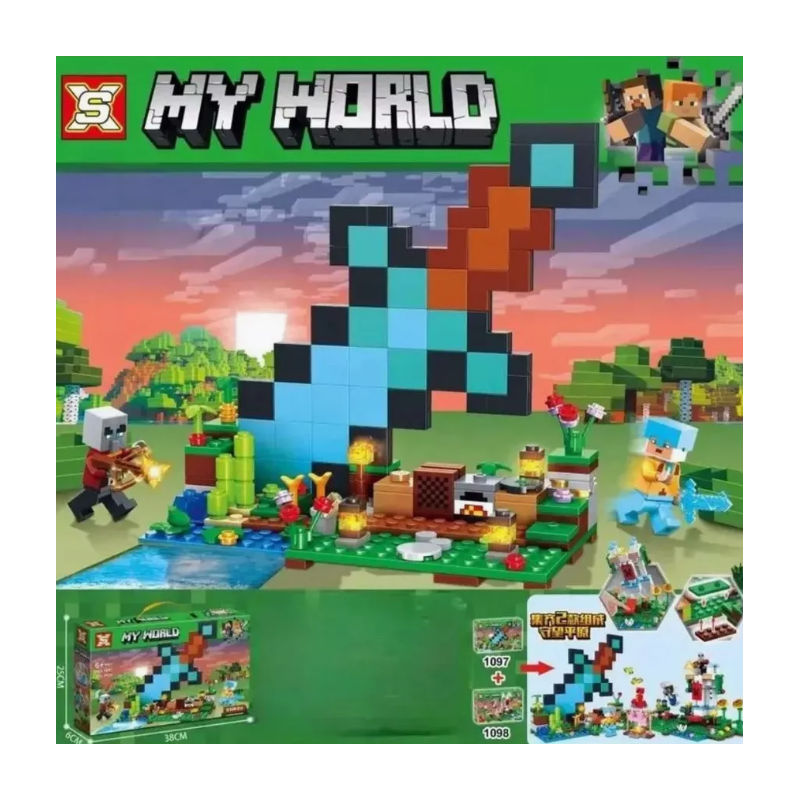 Lego Minecraft stiliaus konstruktorius my world - kardas