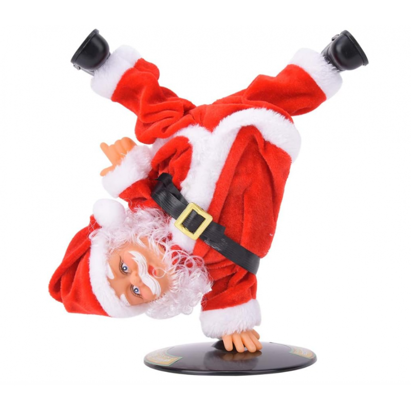 Nuotaikingas Kalėdų senelis sukasi, šoka ir dainuoja - 24cm
