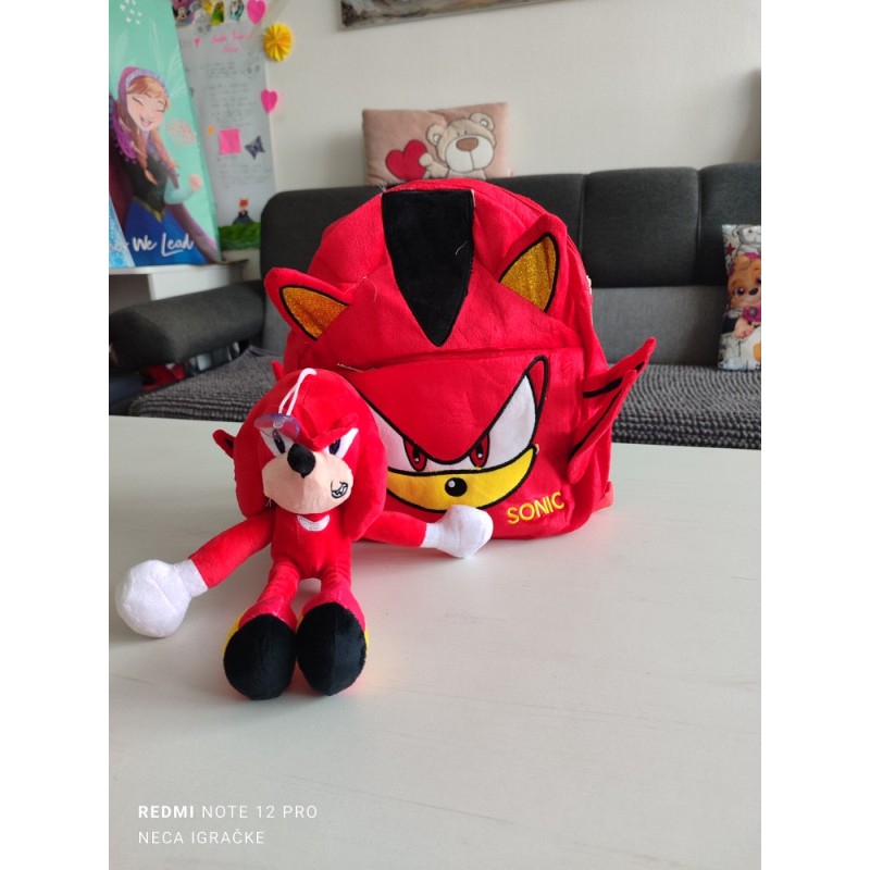 Ežiukas Sonic The Hedgehog vaikiška kuprinė - raudona