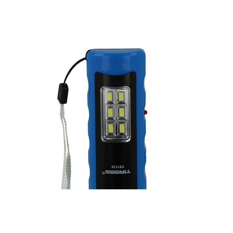 Rankinis įkraunamas žibintuvėlis 5 šviesos diodai + 6 SMD LED
